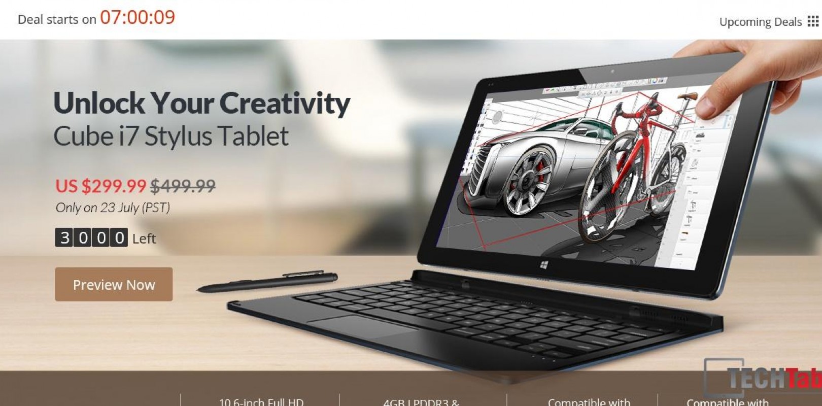 Cube i7 Stylus Sale Now Live. $299 Today Only - TechTablets